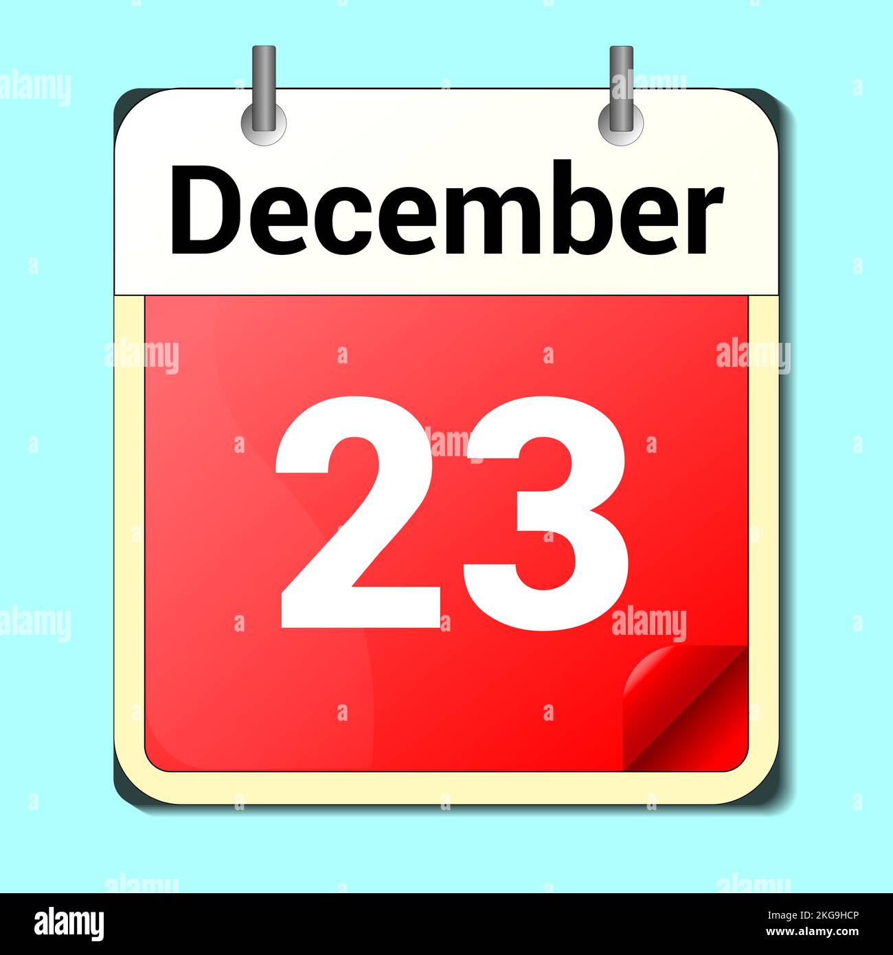 day on the calendar, vector image format, December 23 Stock Vector ...