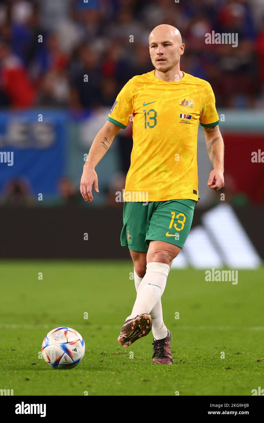 Al Wukair, Qatar, 22nd November 2022. Aaron Mooy of Australia during ...