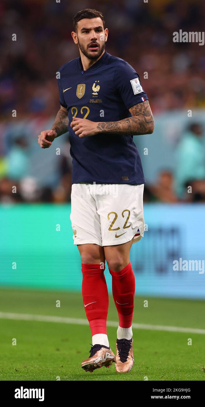 Al Wukair, Qatar, 22nd November 2022. Theo Hernandez of France during ...