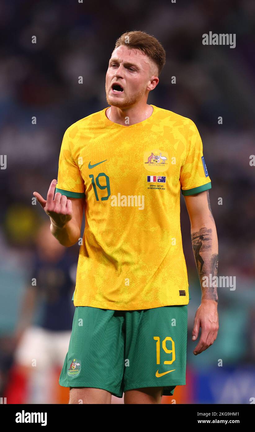 Al Wukair, Qatar, 22nd November 2022. Harry Soutar of Australia during ...