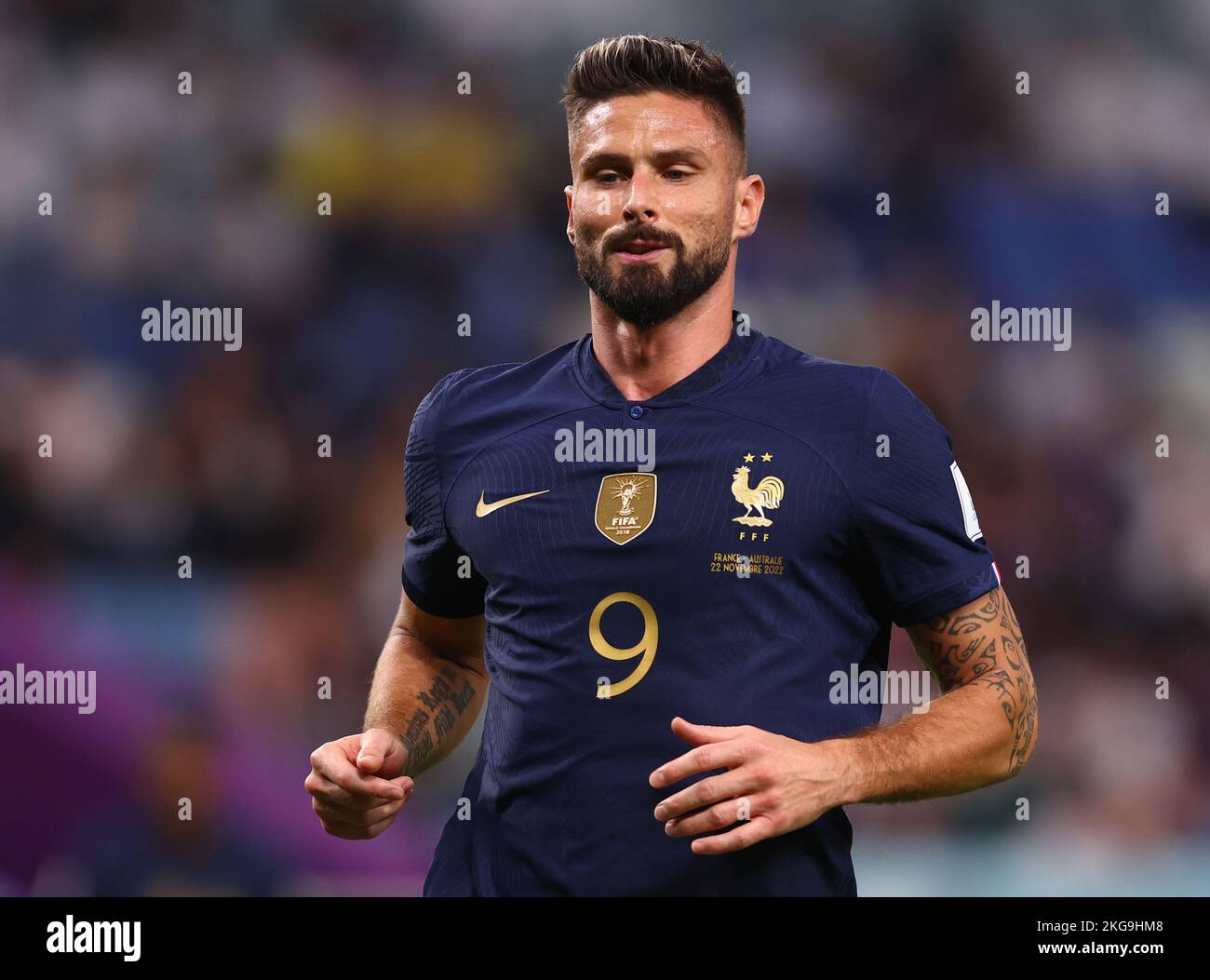 Al Wukair, Qatar, 22nd November 2022. Olivier Giroud of France during ...
