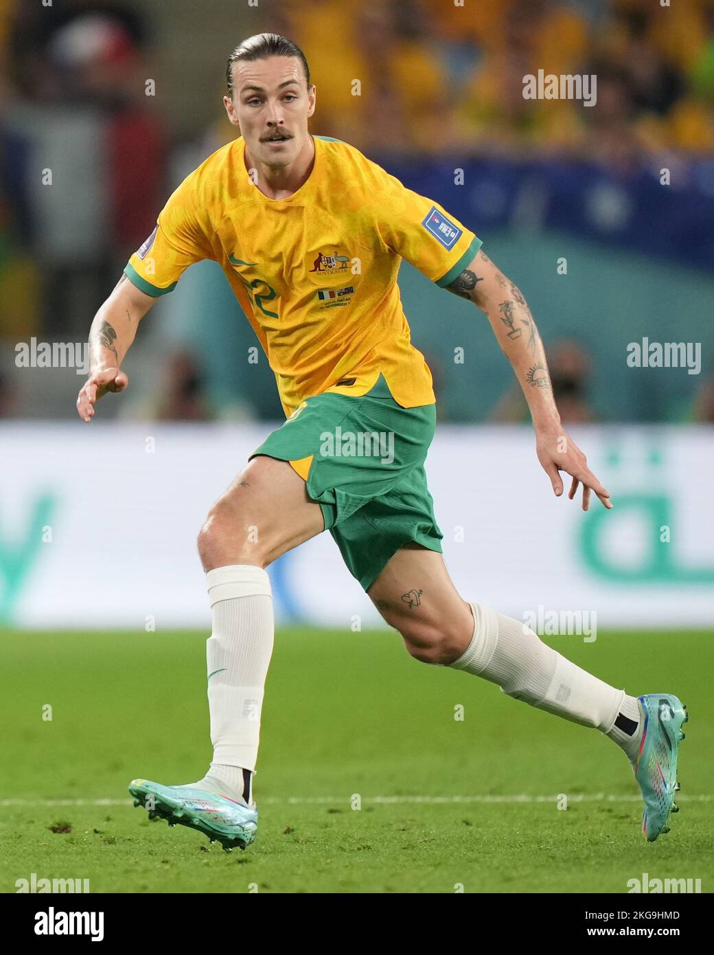 Jackson Irvine of Australia during the Qatar 2022 World Cup match ...