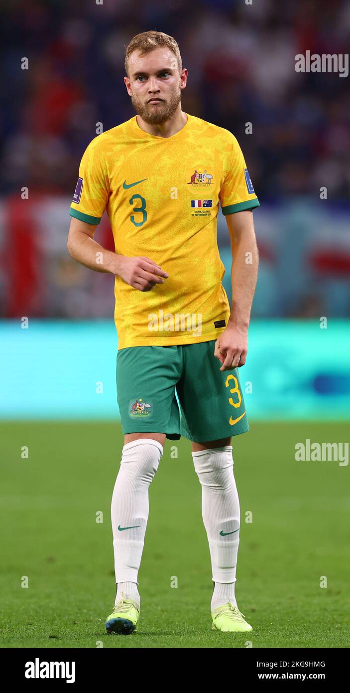 Al Wukair, Qatar, 22nd November 2022. Nathaniel Atkinson of Australia ...