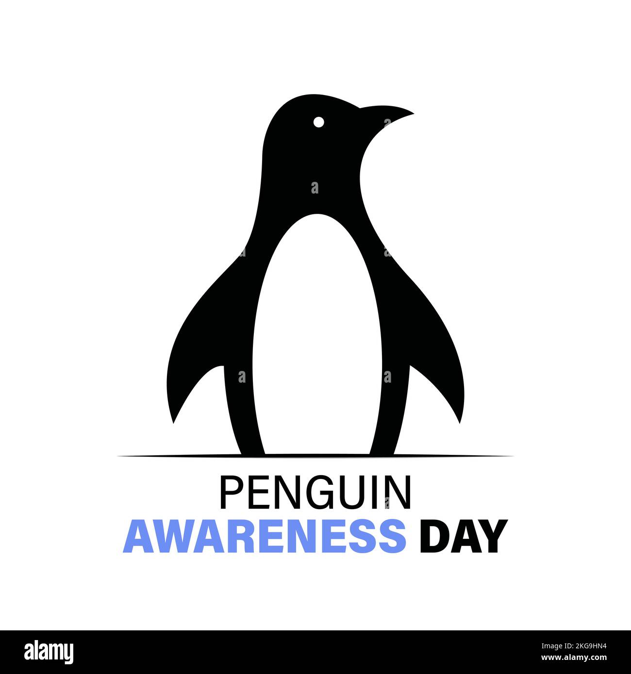 Penguin Awareness Day. Vector card on white background Stock Vector ...