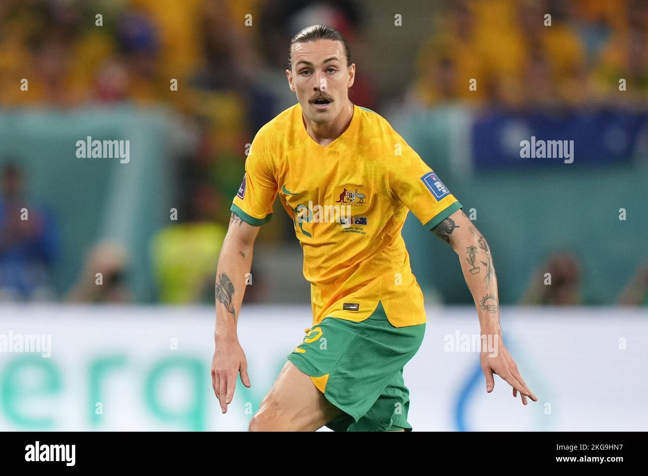 Jackson Irvine of Australia during the Qatar 2022 World Cup match ...