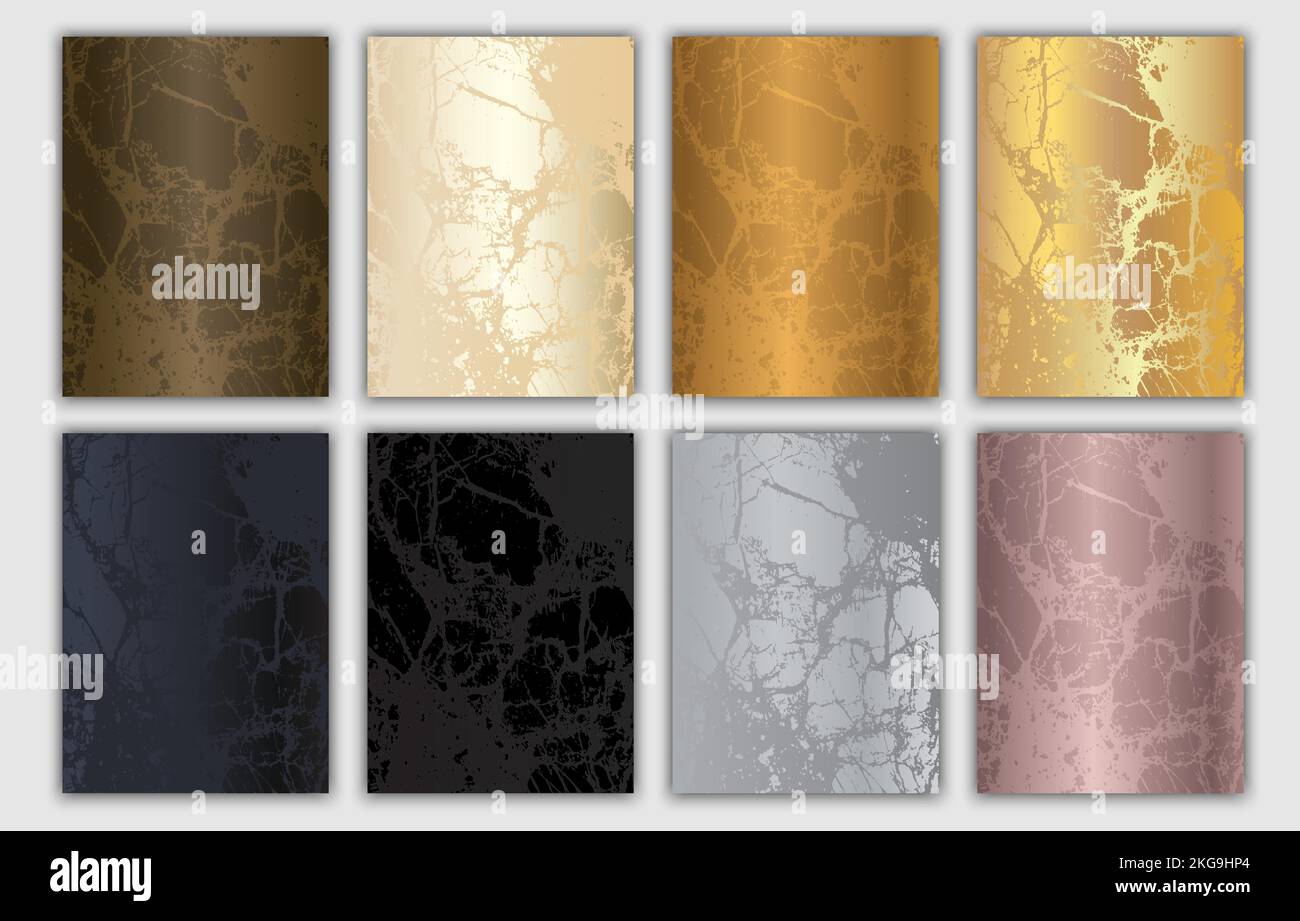 Gold Marble Background Set with Stone Texture. Black Luxury Gradient ...