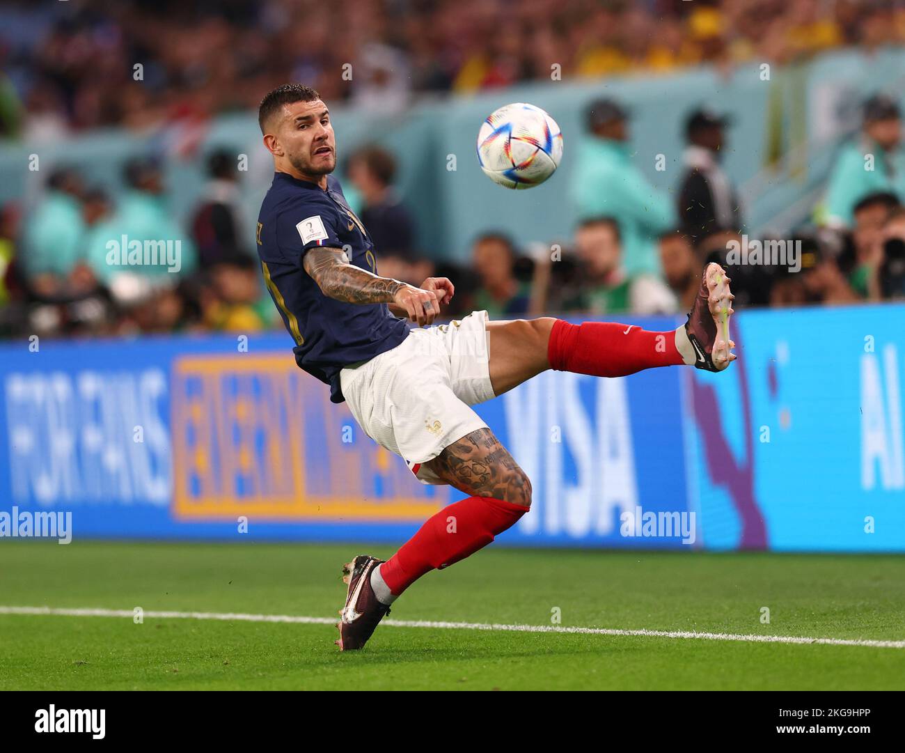 Al Wukair, Qatar, 22nd November 2022. Lucas Hernandez of France during ...