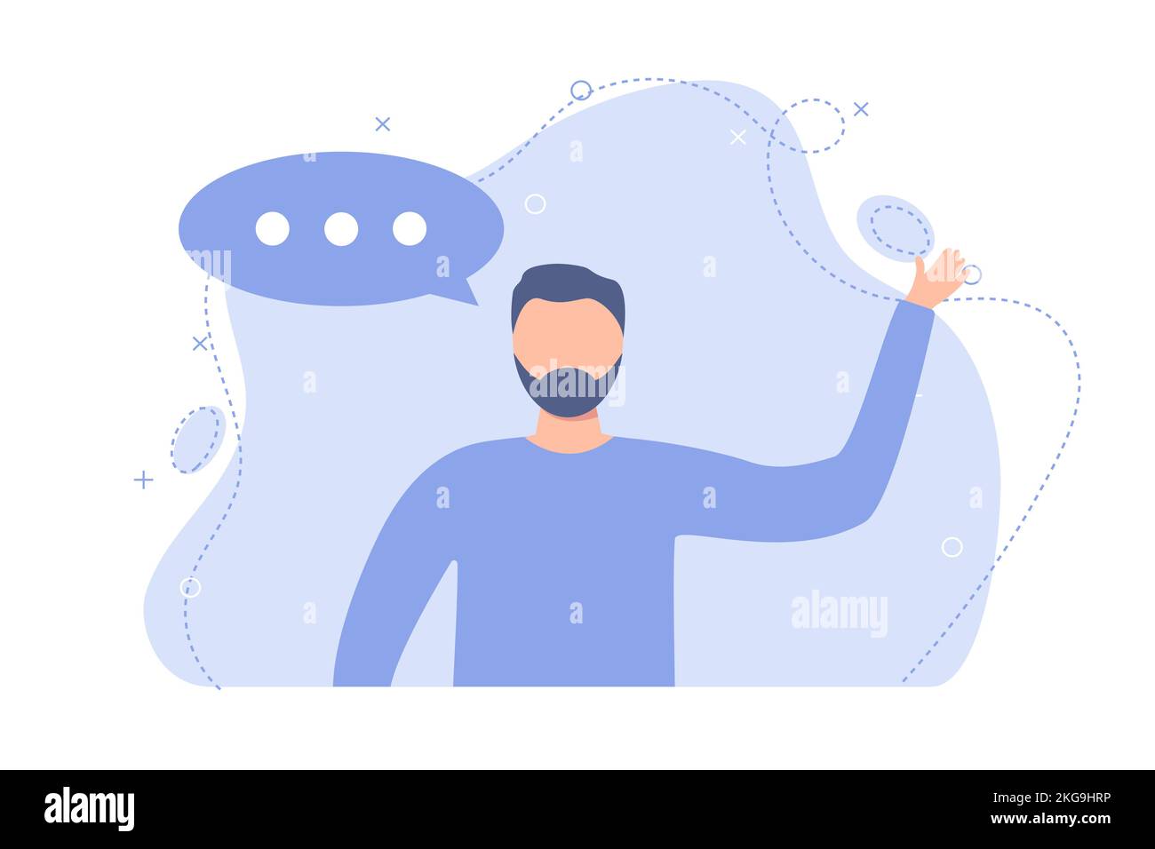 Man conversation with speech bubbles Stock Vector Image & Art - Alamy