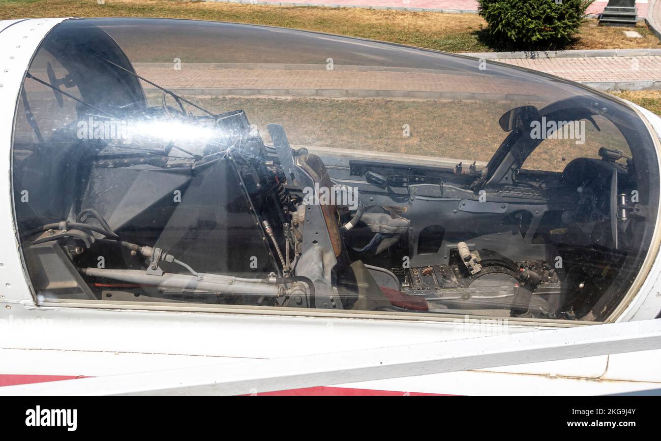 Canadair NF - 5B jet pilot cabin Stock Photo - Alamy