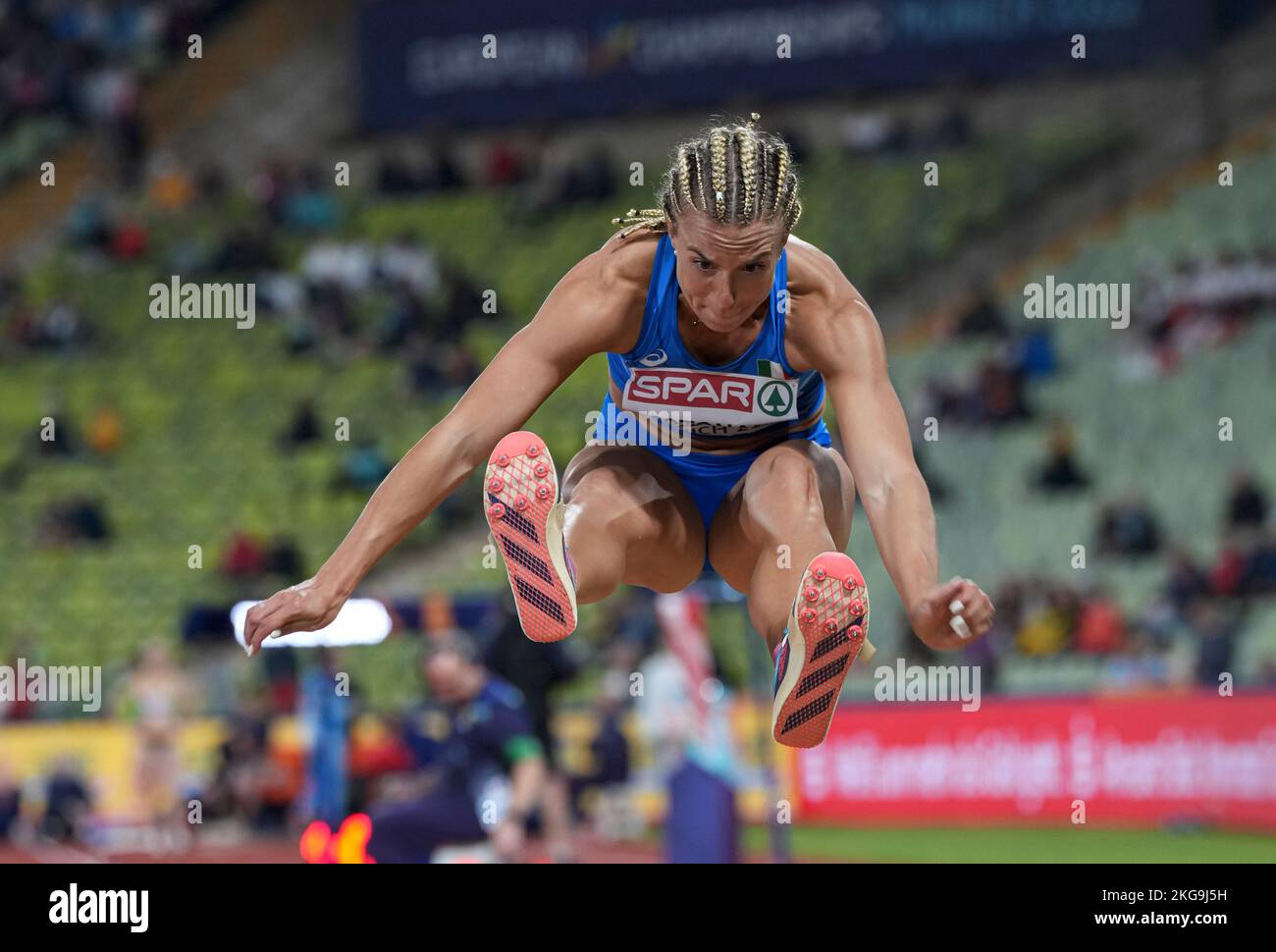 Ottavia Cestonaro participating in the long jump of the European ...