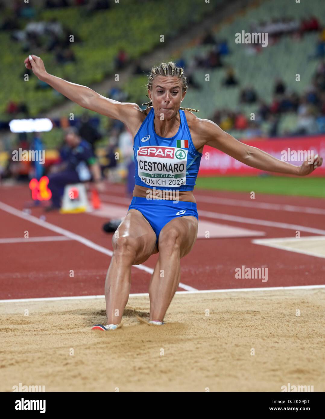 Ottavia Cestonaro participating in the long jump of the European ...