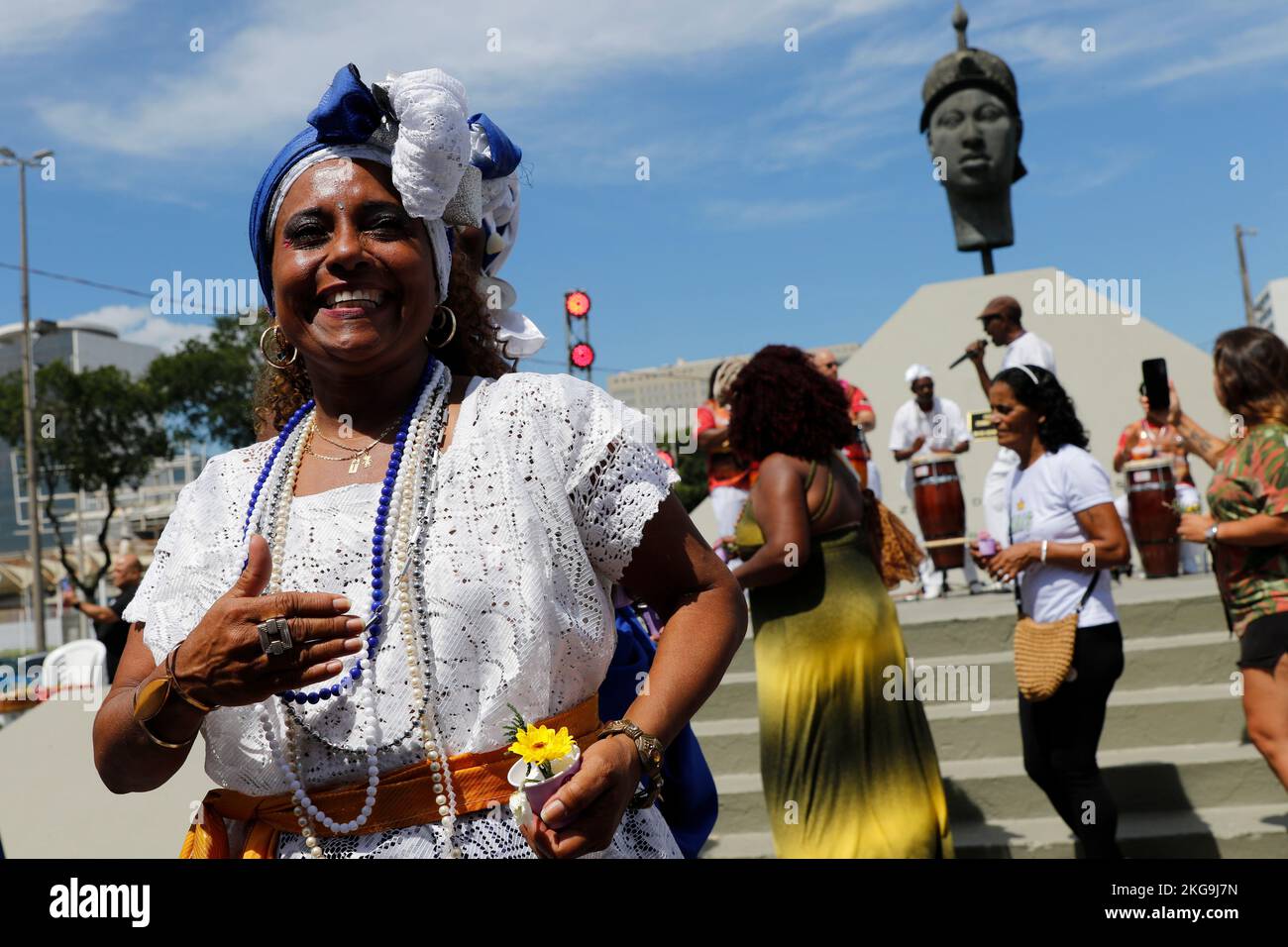 Black movement woman take part at celebration of brazilian Black ...