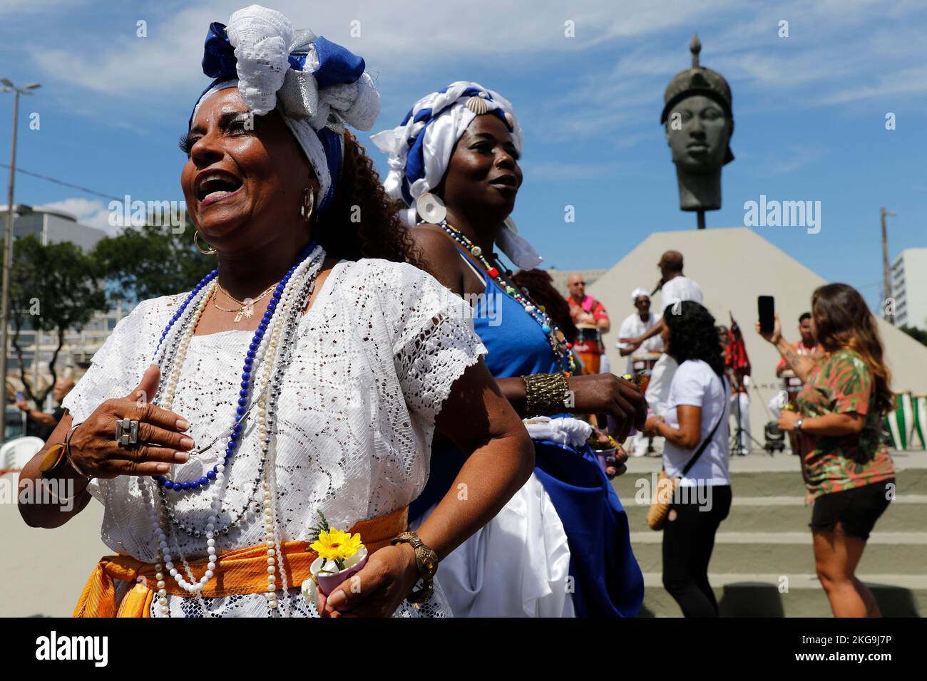 Black movement woman take part at celebration of brazilian Black ...