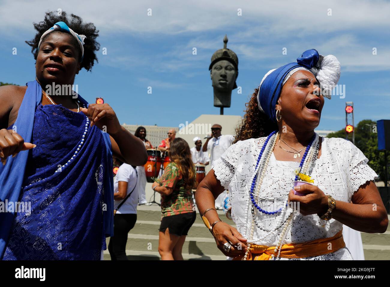 Black movement woman take part at celebration of brazilian Black ...