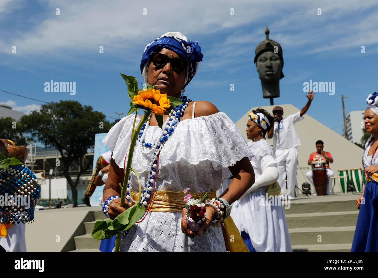 Black movement woman take part at celebration of brazilian Black ...