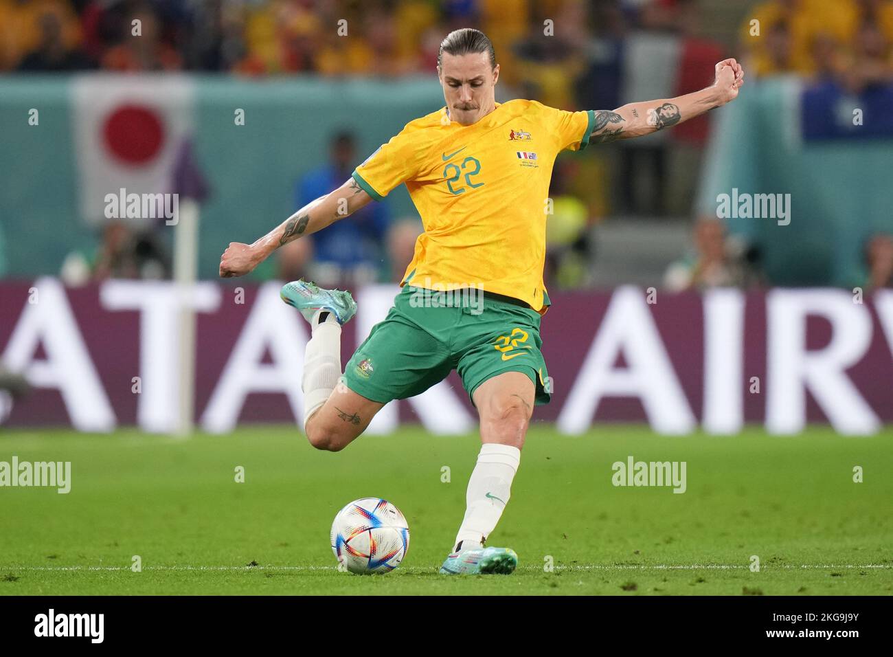 Jackson Irvine of Australia during the Qatar 2022 World Cup match ...