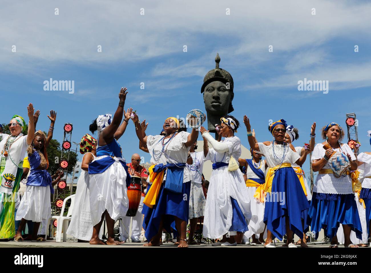 Black movement woman take part at celebration of brazilian Black ...