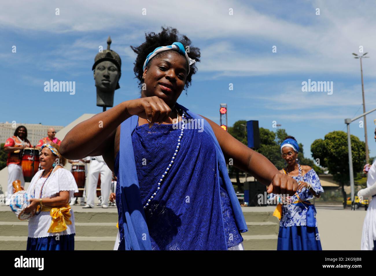 Black movement woman take part at celebration of brazilian Black ...