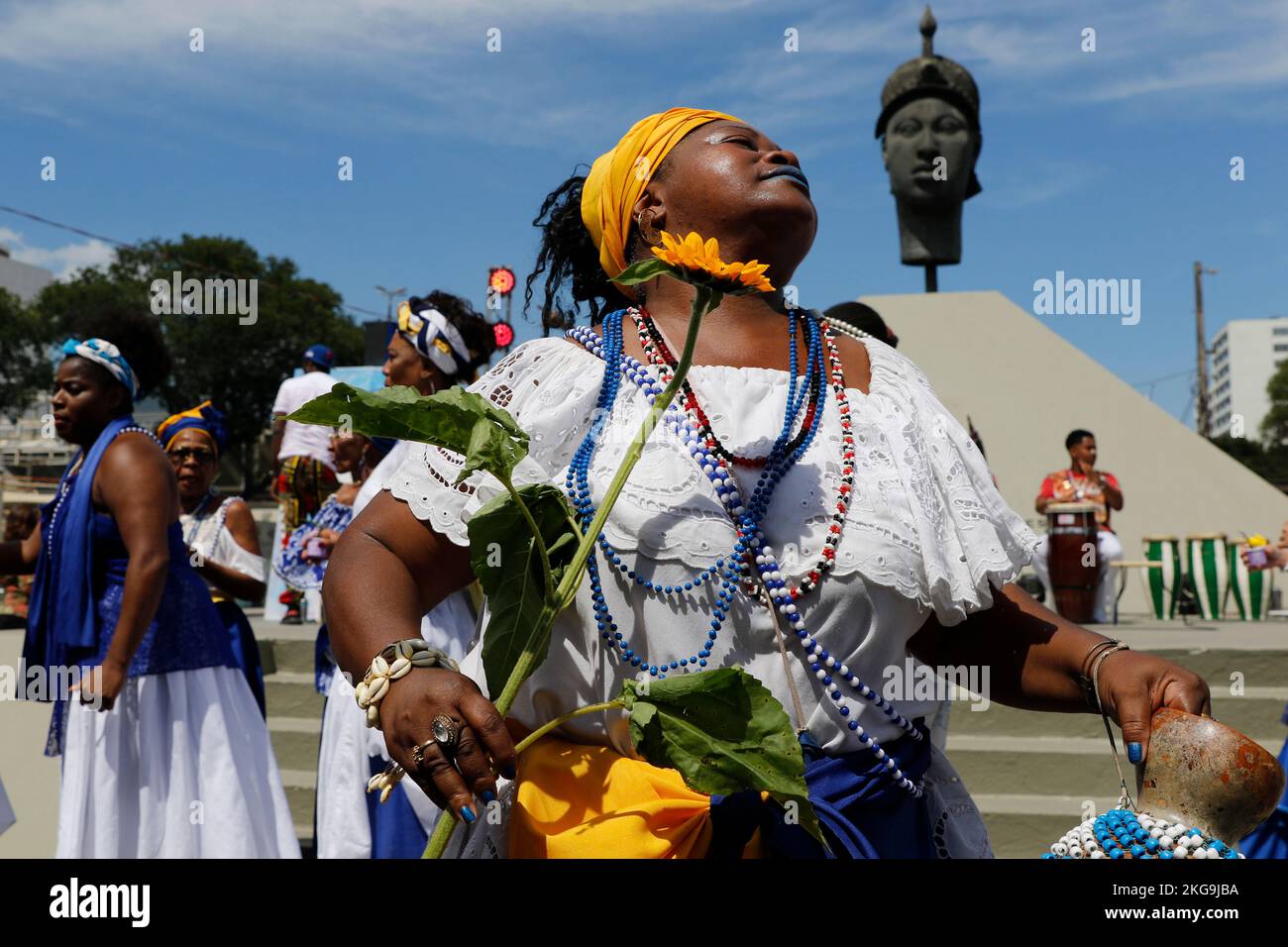 Black movement woman take part at celebration of brazilian Black ...