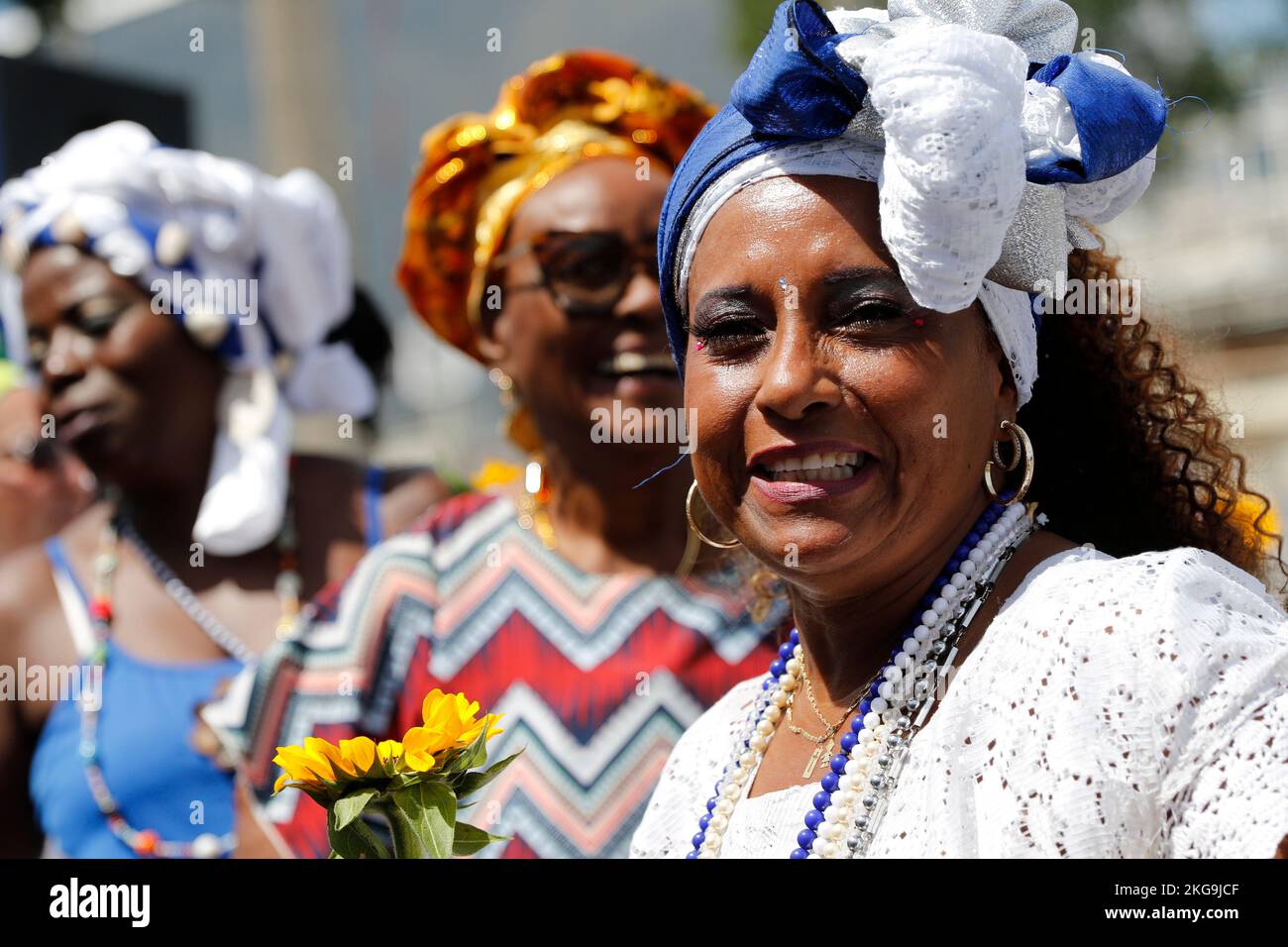 Black movement woman take part at celebration of brazilian Black ...