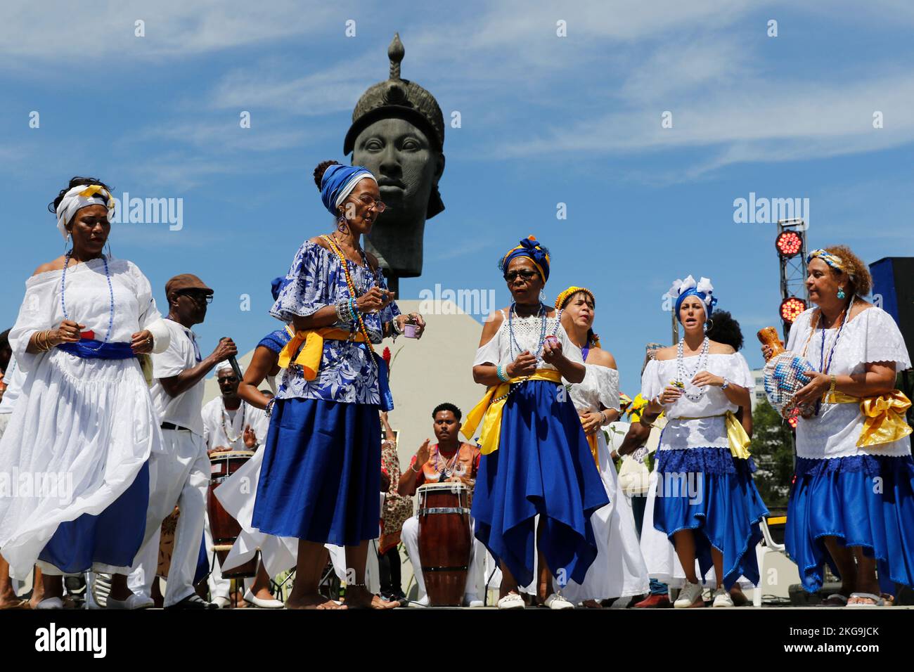 Black movement woman take part at celebration of brazilian Black ...
