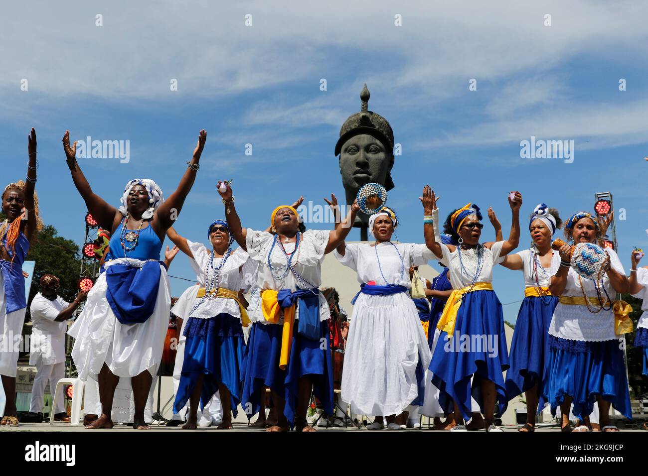 Black movement woman take part at celebration of brazilian Black ...