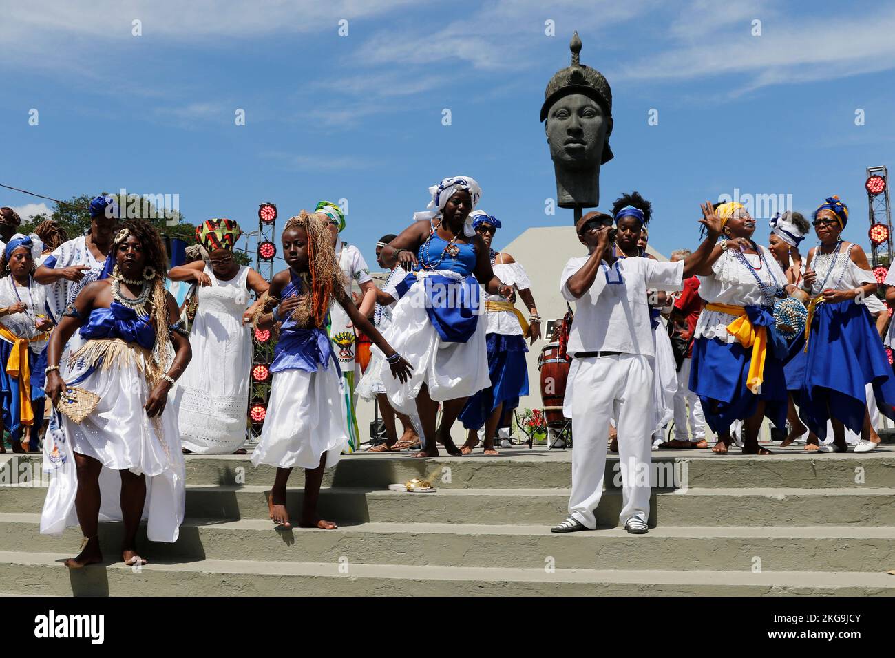 Black movement woman take part at celebration of brazilian Black ...