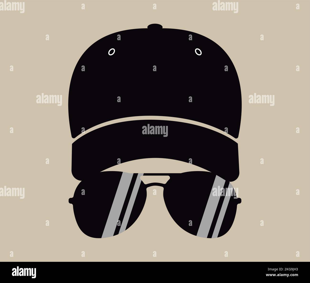 Aviator cap Stock Vector Images - Alamy
