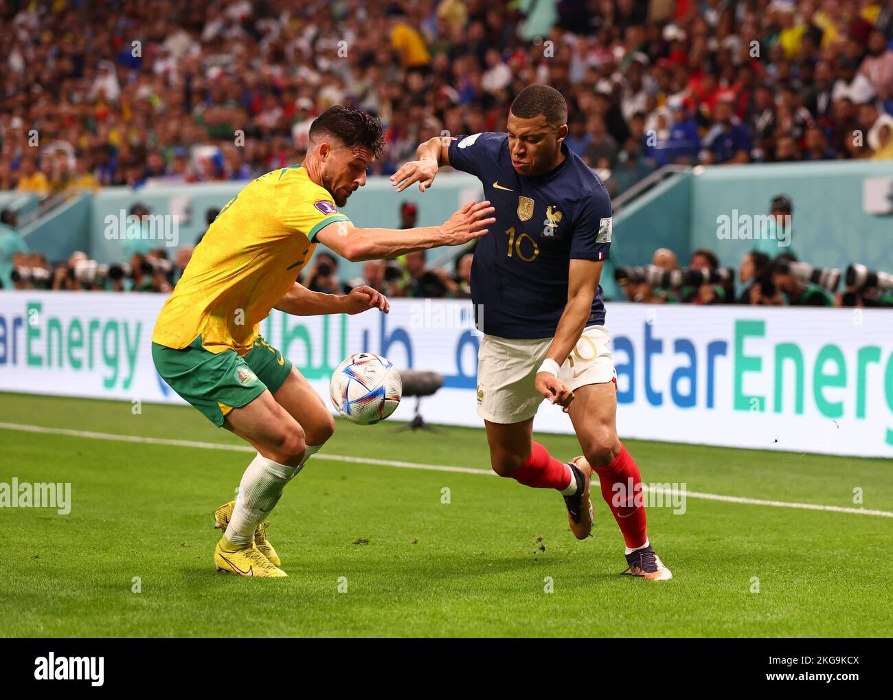 Al Wukair, Qatar, 22nd November 2022. Milos Degenek of Australia ...