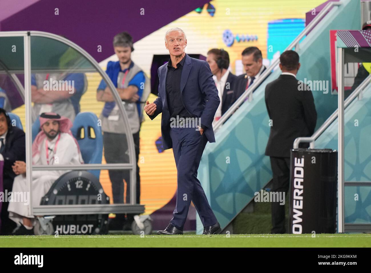 France head coach Didier Deschamps during the Qatar 2022 World Cup ...