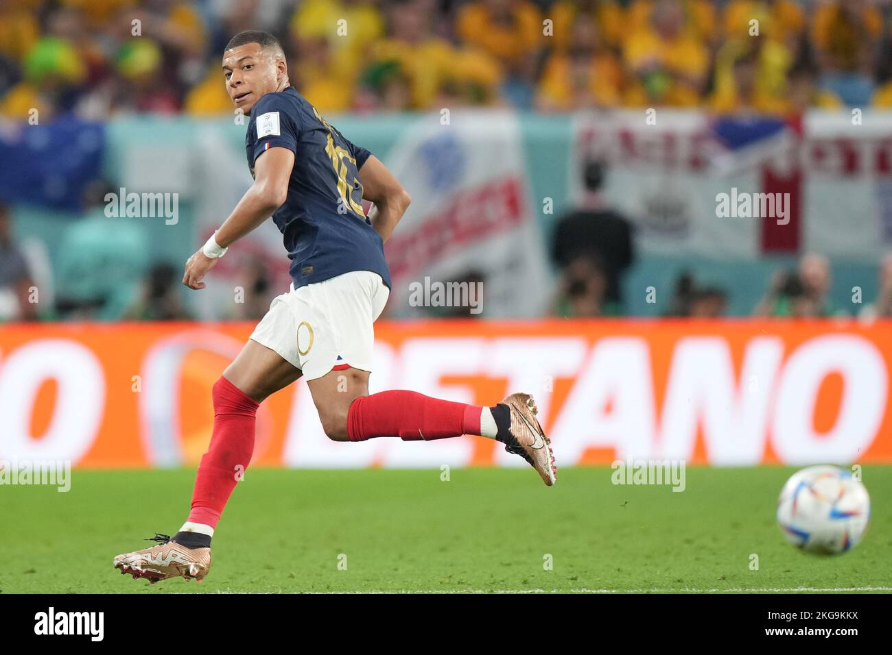 Kylian Mbappe of France during the Qatar 2022 World Cup match, Group D ...