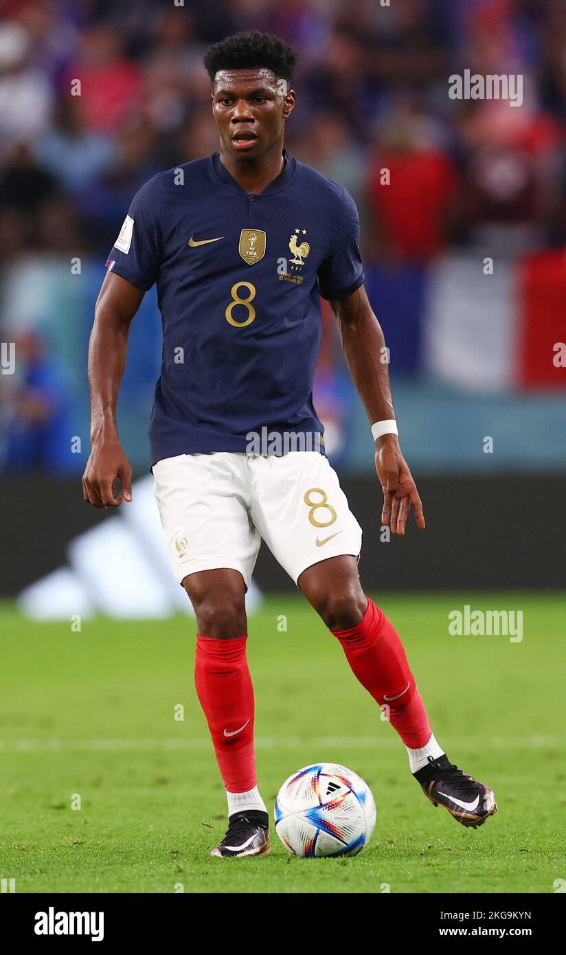 Al Wukair, Qatar, 22nd November 2022. Aurelien Tchouameni of France in ...