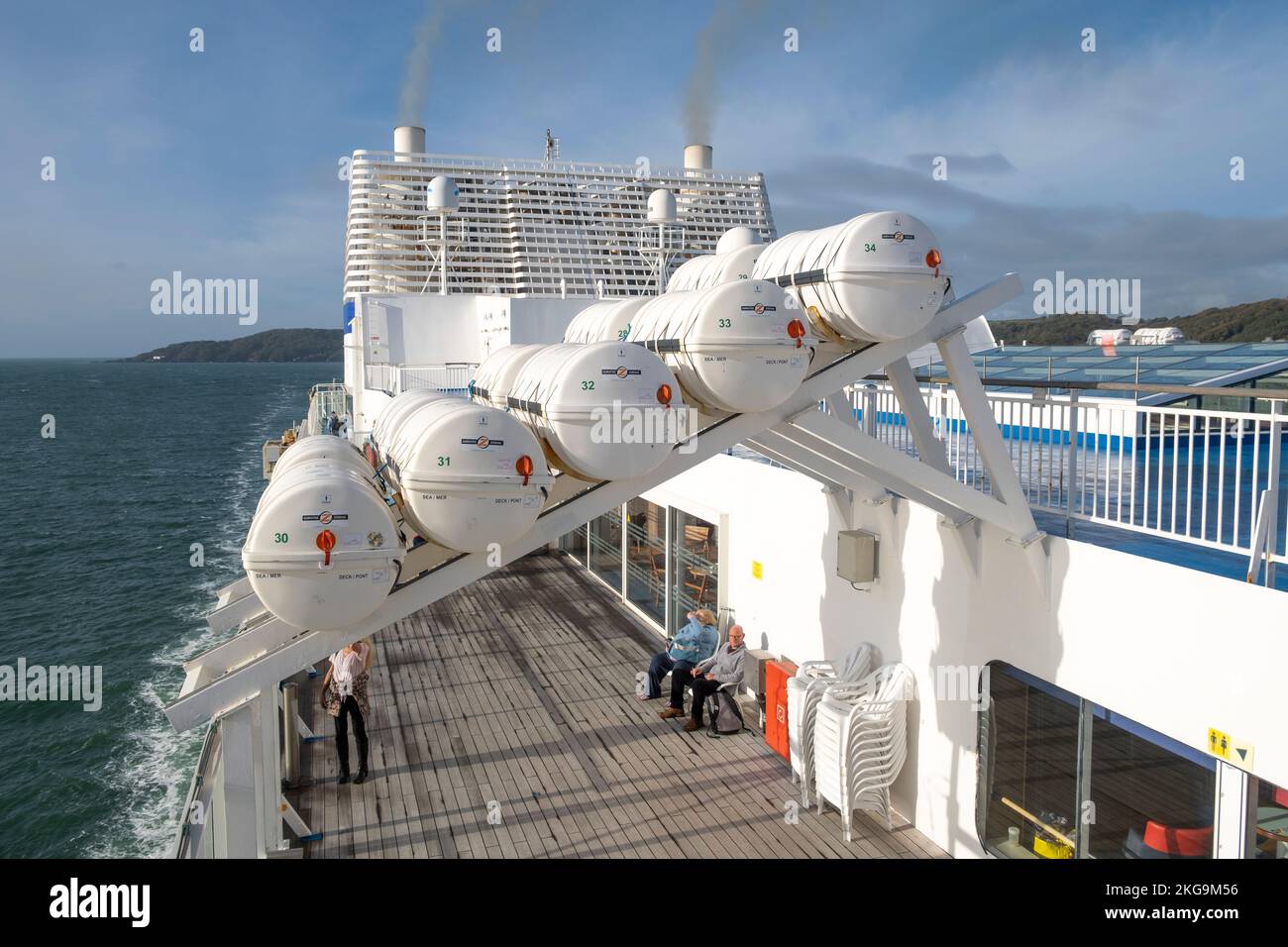 Santander, Spain. 28th October 2022. Emergency life rafts in their ...