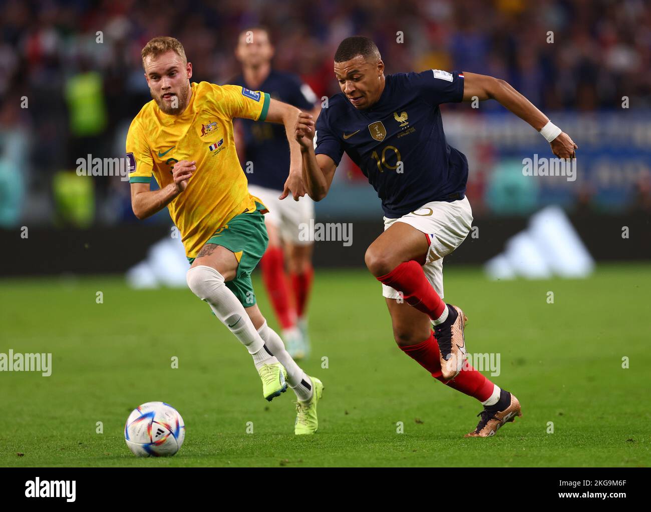 Al Wukair, Qatar, 22nd November 2022. Nathaniel Atkinson of Australia ...