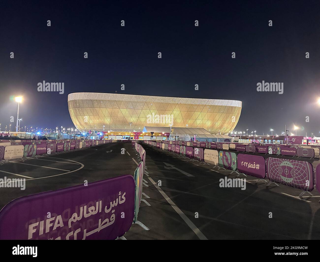 The 80,000-seats Lusail Stadium night view - It is here that the FIFA ...