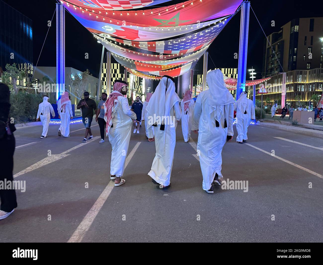 Arab Man Enjoying FIFA Fan Festival in Lusail blueward Qatar Stock ...