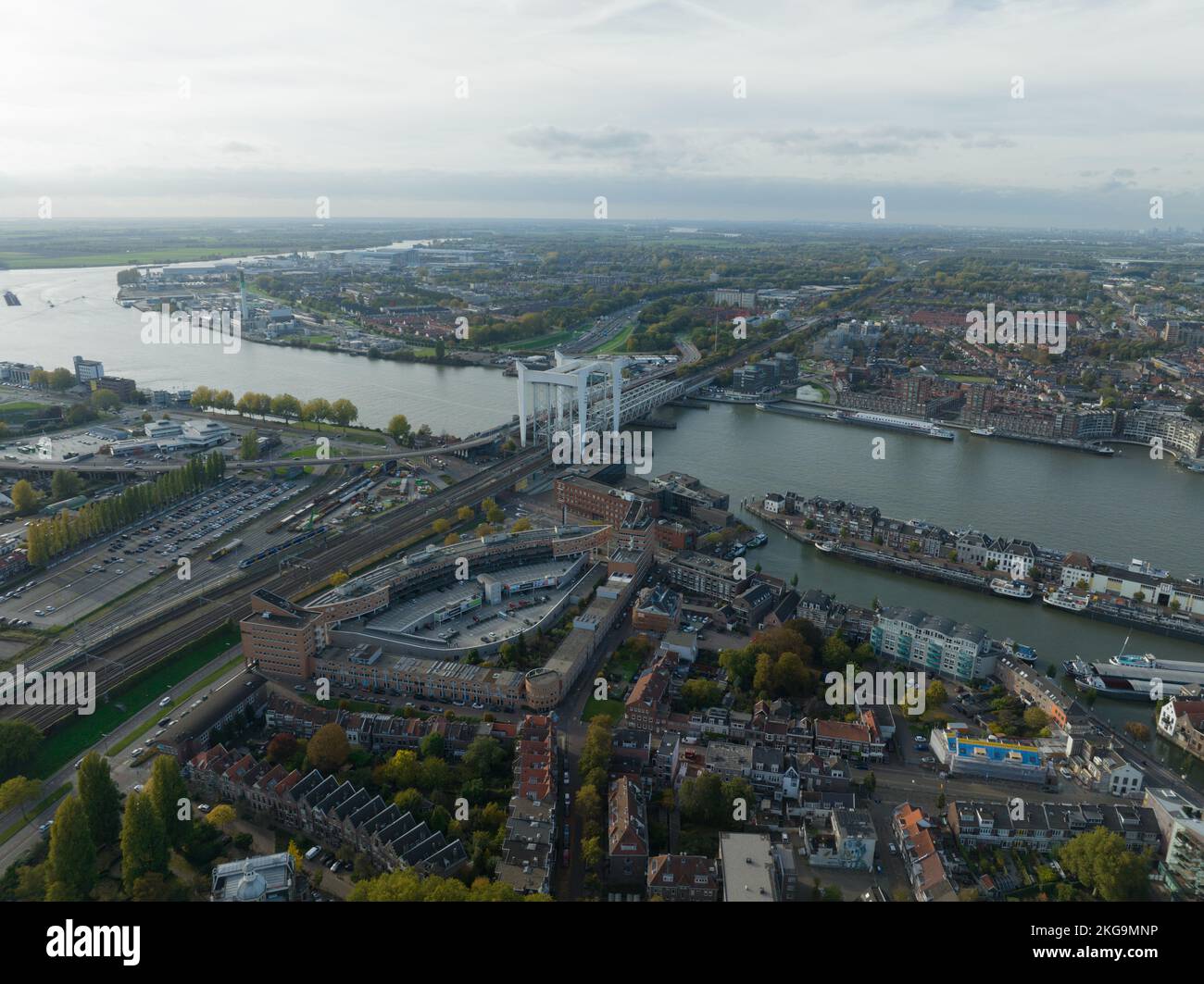 The Spoorbrug Dordrecht also called Zwijndrechtse Brug railway bridge ...