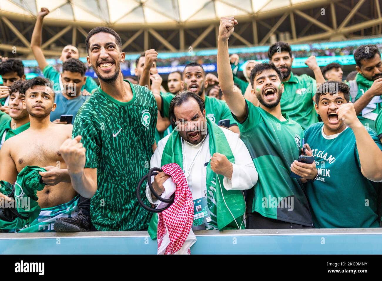 Doha, Qatar. 22nd Nov, 2022. Saudi Fans Argentina - Saudi Arabia World ...