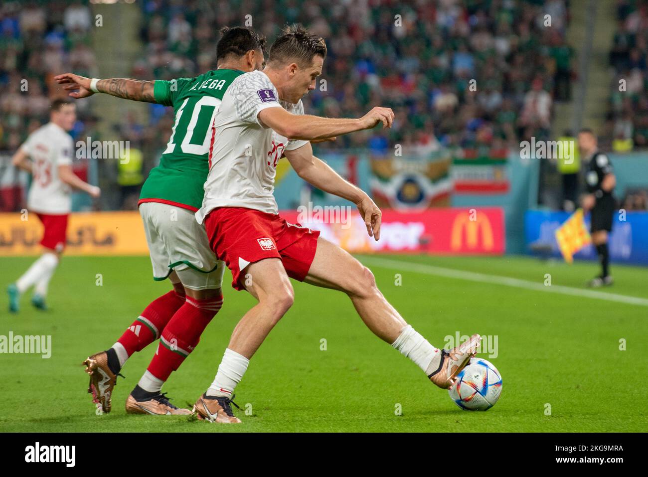 Piotr Zielinski of Poland and Alexis Vega of Mexico during the FIFA ...