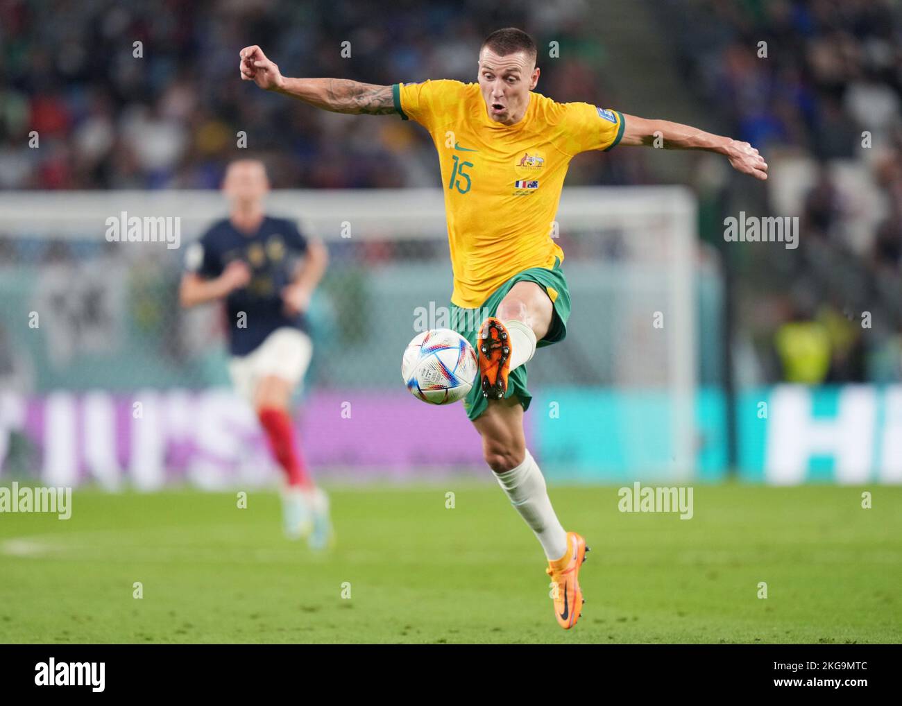 Mitchell Duke of Australia during the Qatar 2022 World Cup match, Group ...