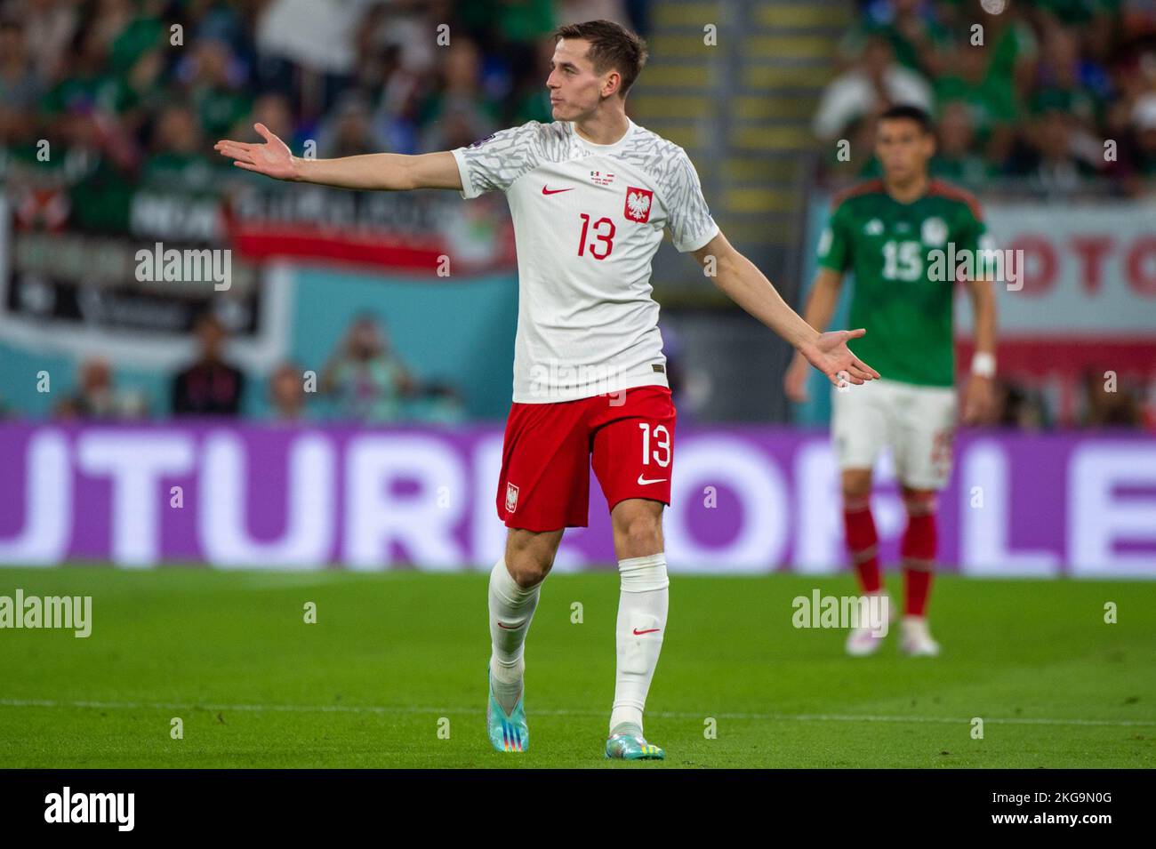 Jakub Kaminski of Poland during the FIFA World Cup Qatar 2022 Group C ...