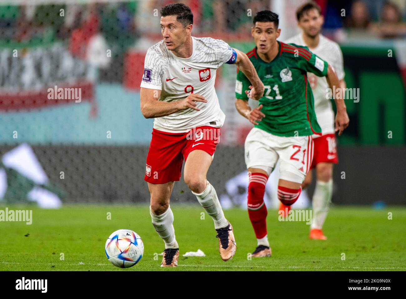 Robert Lewandowski of Poland during the FIFA World Cup Qatar 2022 Group ...
