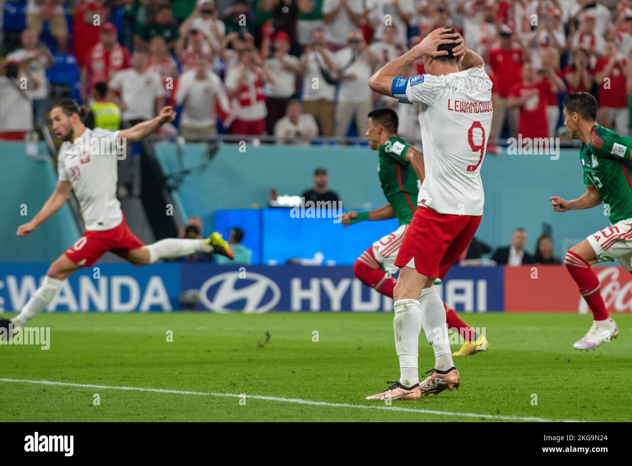 Robert Lewandowski of Poland misses the penalty during the FIFA World ...