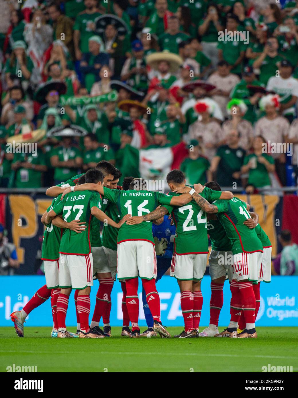 Doha, Qatar. 22nd Nov, 2022. The Mexican football team during the FIFA ...