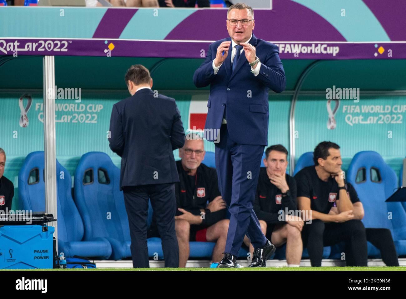 Doha, Qatar. 22nd Nov, 2022. The Polish Coach Czeslaw Michniewicz ...