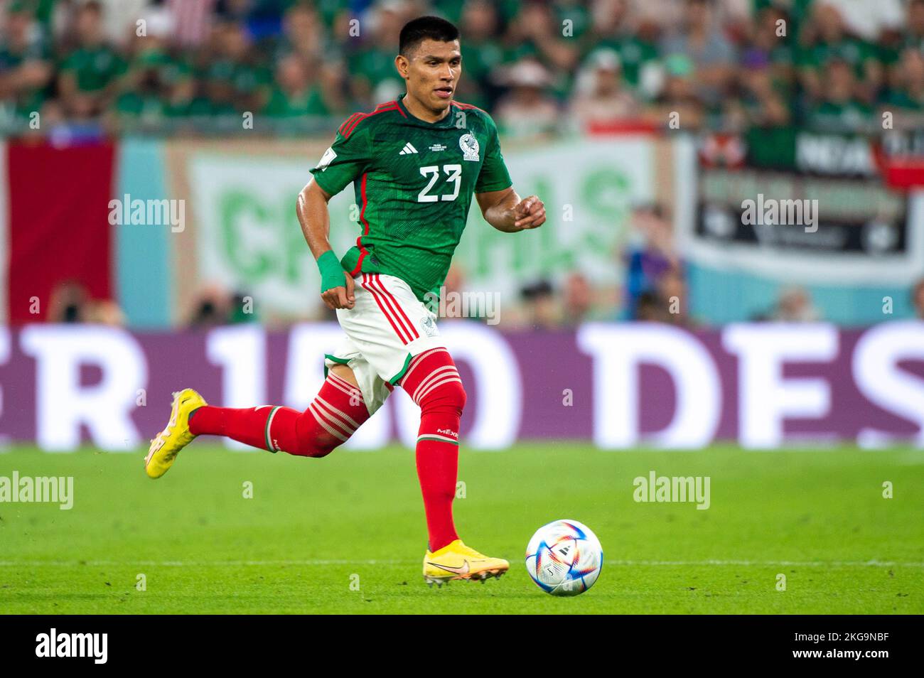 Jesus Gallardo of Mexico during the FIFA World Cup Qatar 2022 Group C ...