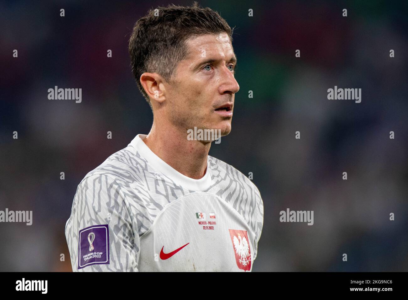 Robert Lewandowski of Poland disappointed during the FIFA World Cup ...