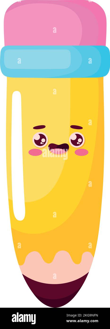 pencil school supply kawaii Stock Vector Image & Art - Alamy
