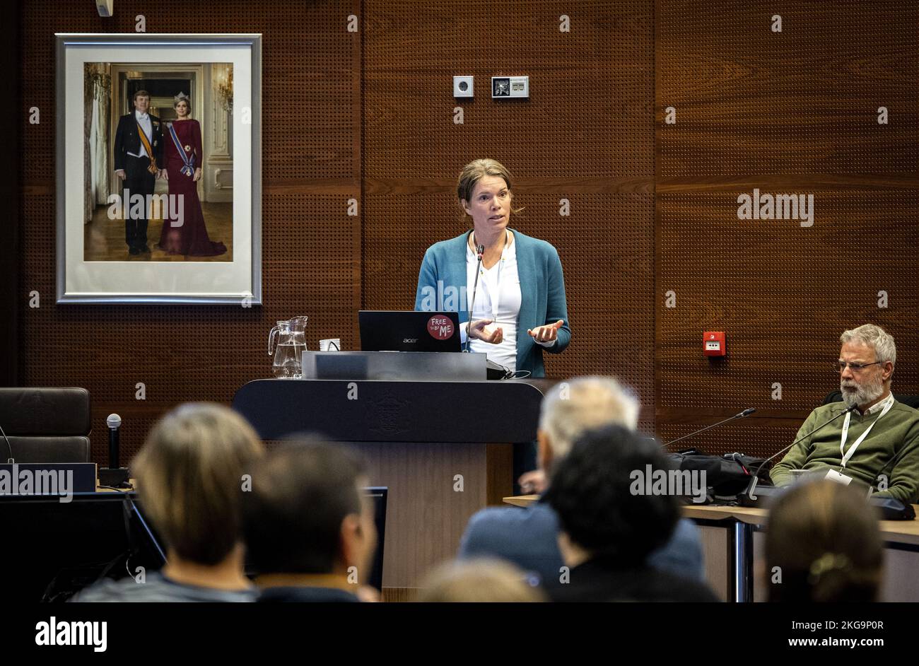 BEVERWIJK - Nienke van de Waal of the GGD during an information meeting ...