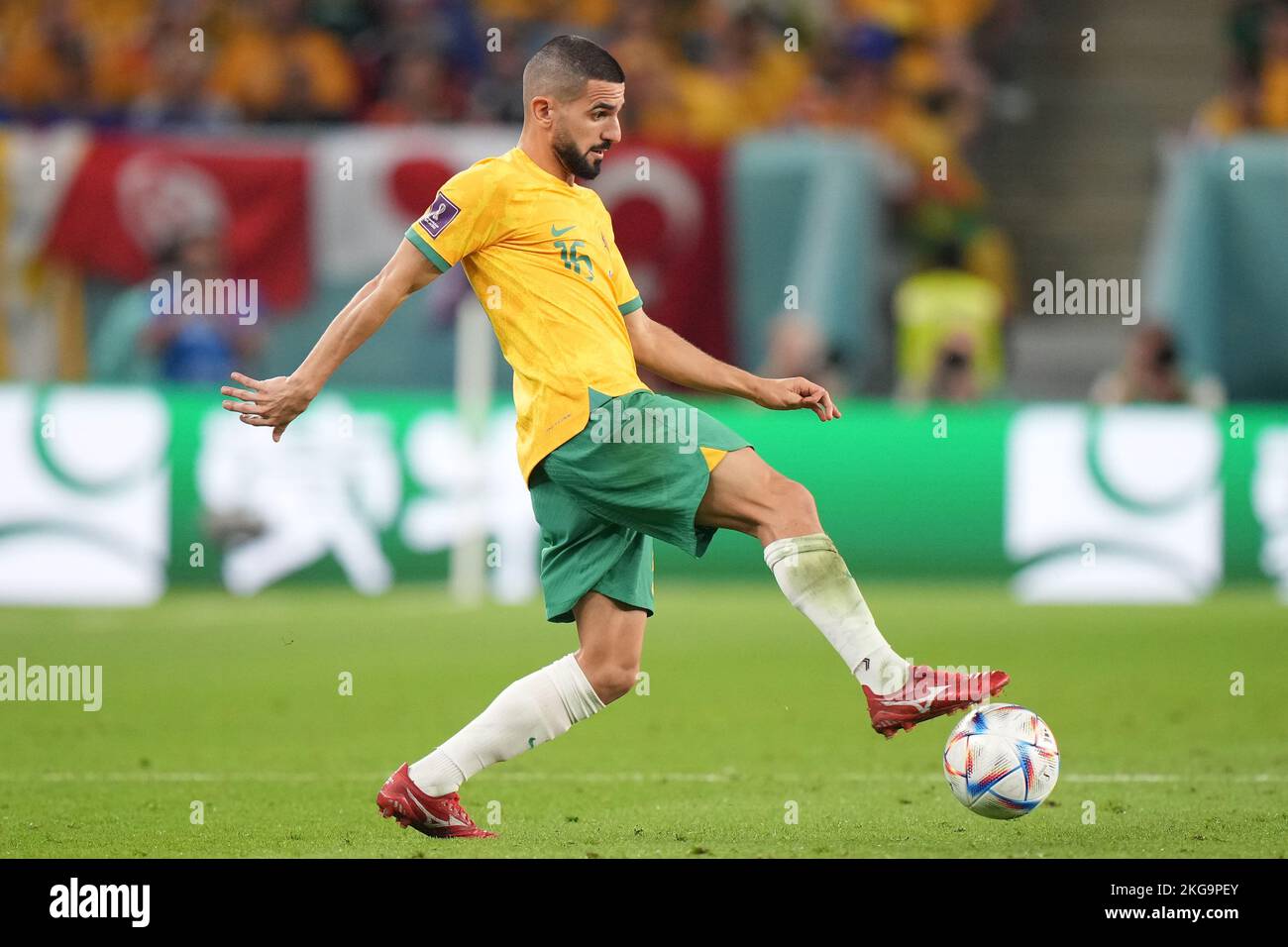 Aziz Behich Of Australia During The Qatar 2022 World Cup Match Group D